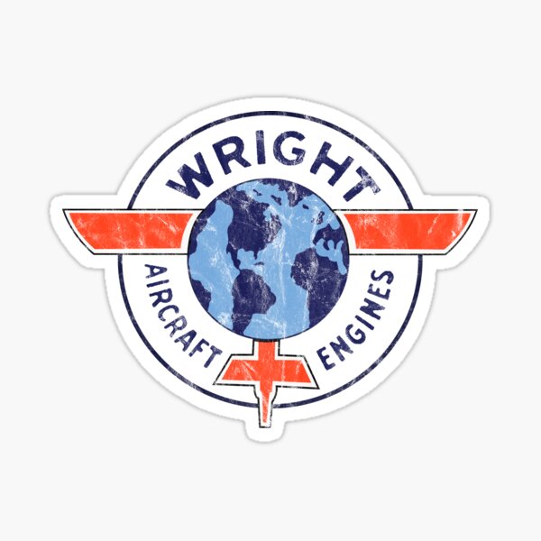 "Wright Aircraft Engines Vintage Retro Aviation " Sticker for Sale by ...