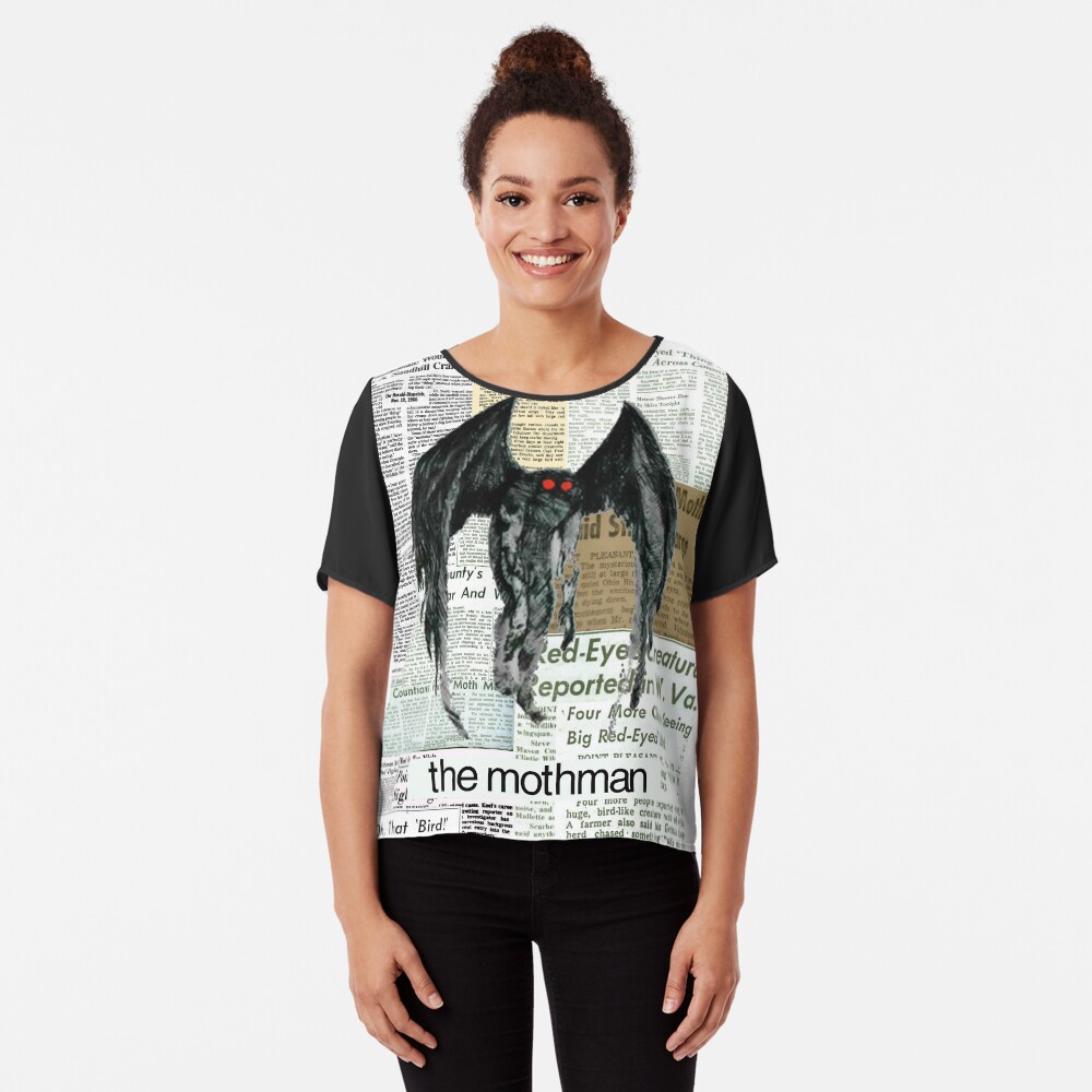 "mothman newspaper articles" Sticker for Sale by cryptidclaire | Redbubble