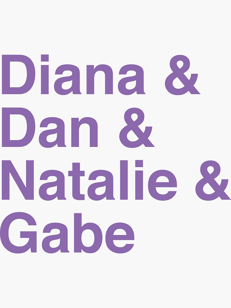 "Next to Normal - Diana & Dan & Natalie & Gabe" Sticker for Sale by ...