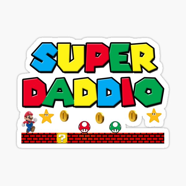 "Super Daddio tee shirt father day tee shirts " Sticker for Sale by ...