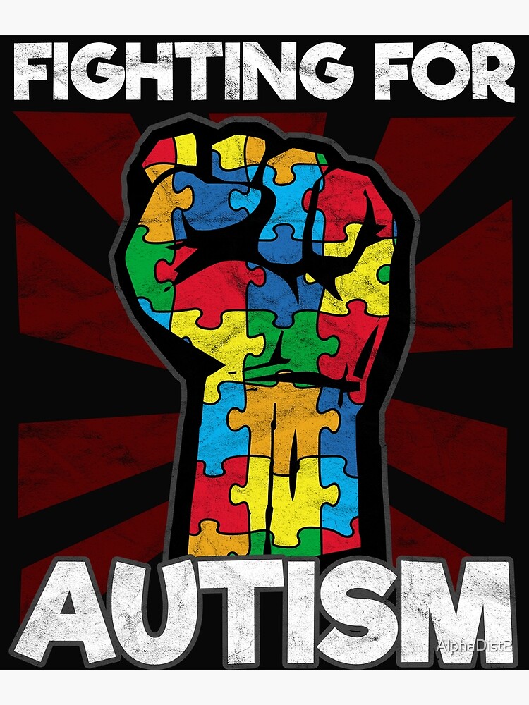 "Fighting For Autism Colorful Hand Puzzle " Poster for Sale by ...