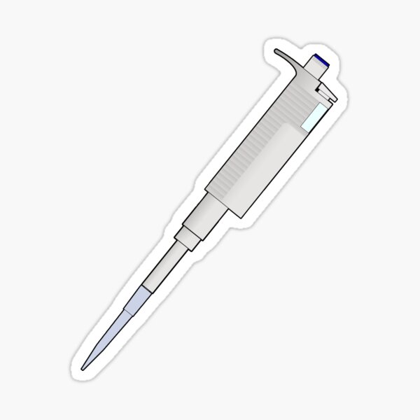 "Pipette, tool of biologists and laboratory technicians" Sticker by ...