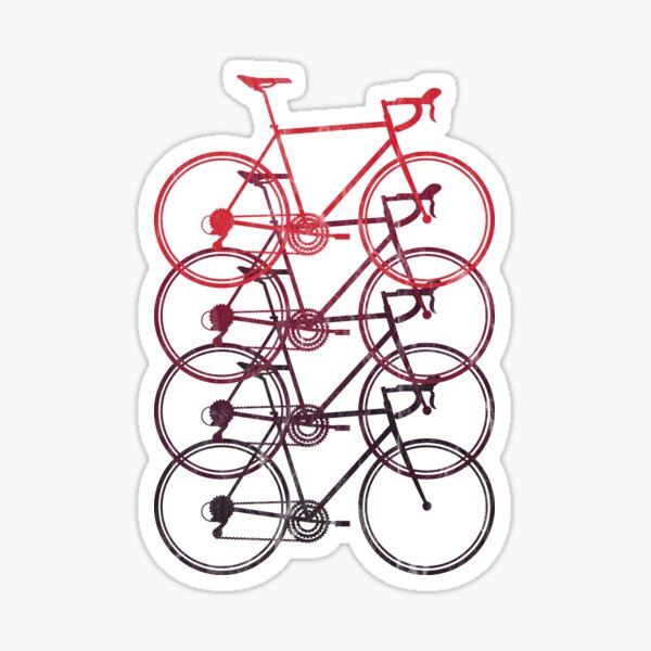 " race bike road bike cyclist cycling triathlon bicycle gift" Sticker ...
