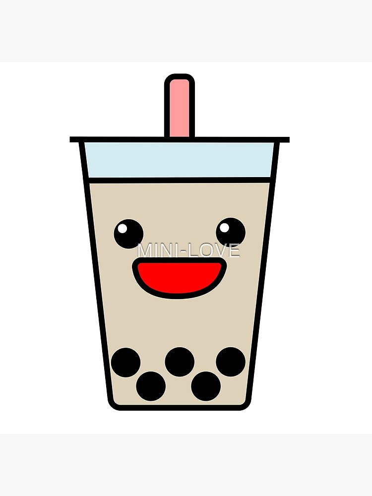 "Cute Happy Boba " Poster for Sale by MINI-LOVE | Redbubble
