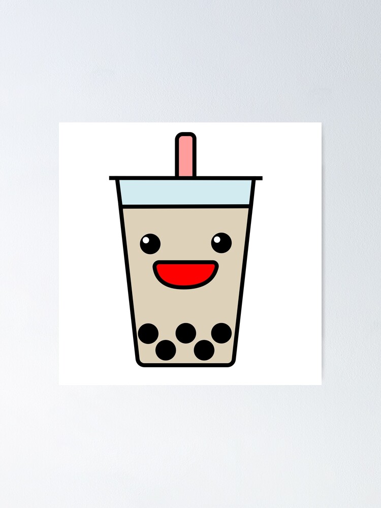 "Cute Happy Boba " Poster for Sale by MINI-LOVE | Redbubble