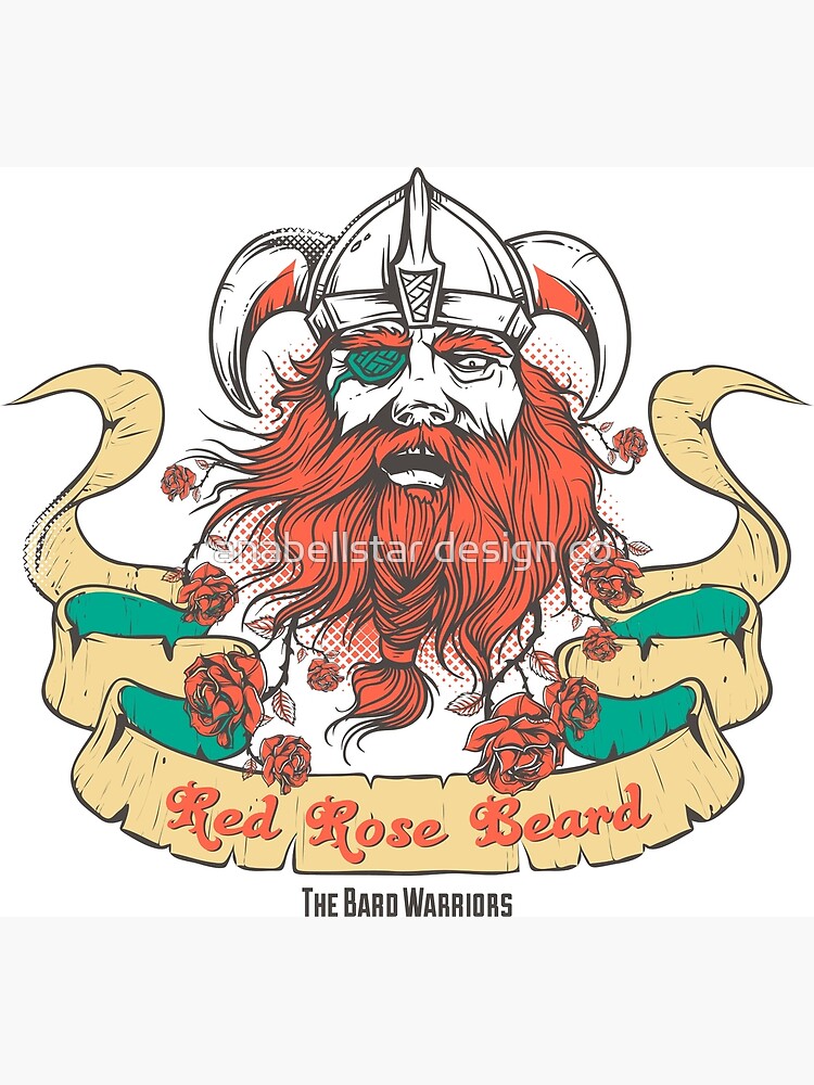 Póster «Rosa Roja Barba Vikingo Pirata» de anabellstar | Redbubble