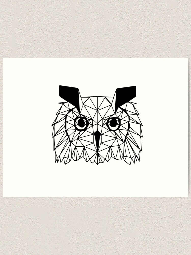 Lámina artística «buho geometrico I Arte geometrico I line art » de ...