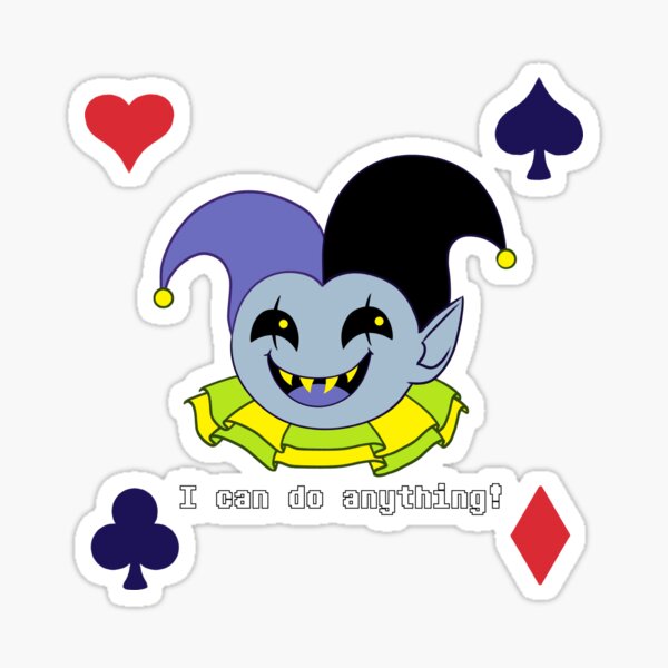"Deltarune - Jevil" Sticker for Sale by Lady-Zalya | Redbubble
