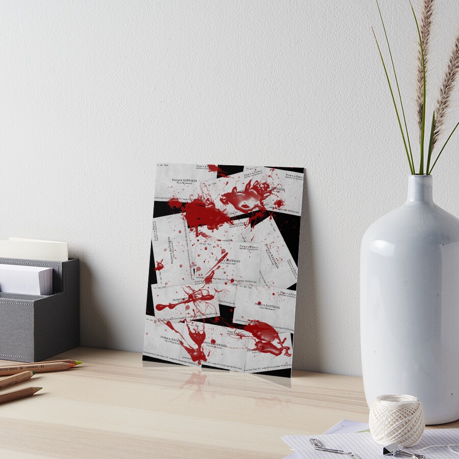 "american psycho - patrick bateman - business car - blood " Art Board ...