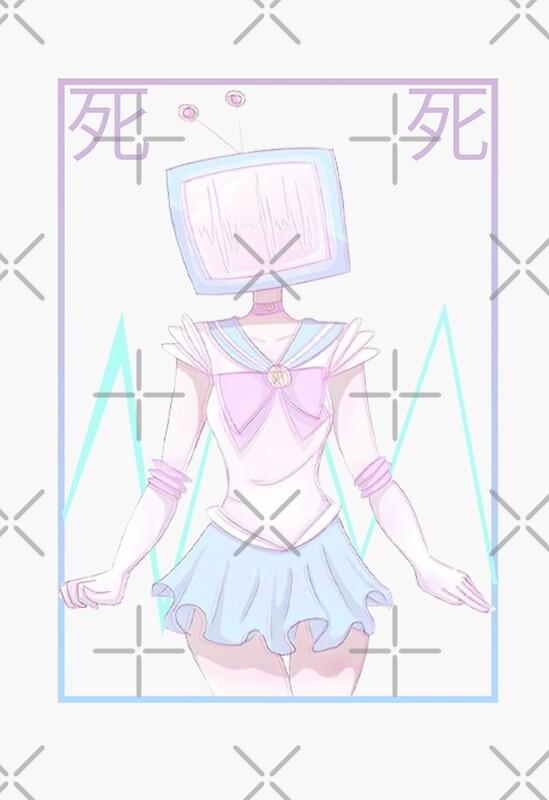 Tv Head Anime Girl By A Industrie S Redbubble