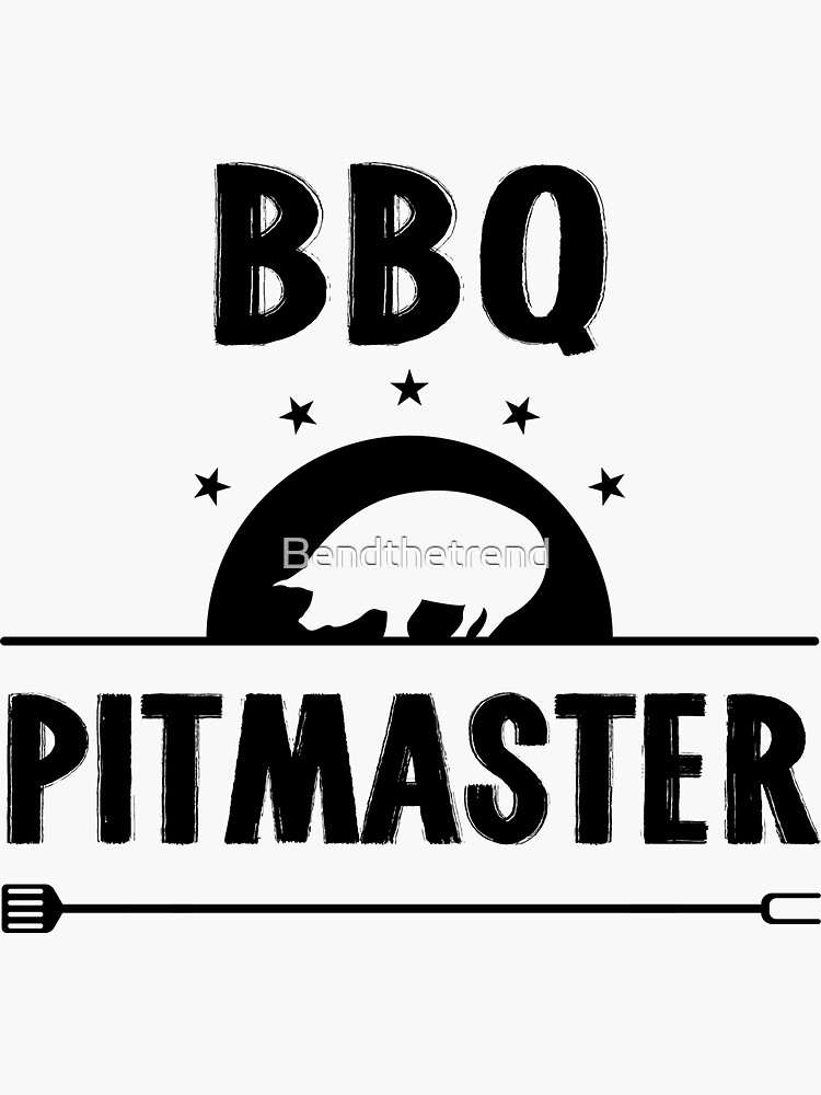 "BBQ Pitmaster Grilling Pig Pork" Sticker for Sale by Bendthetrend ...