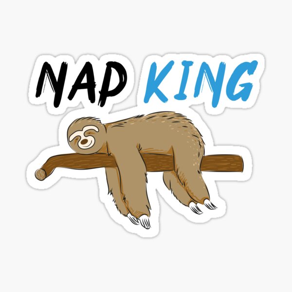 "Cute Sloth Nap King Sleep Lovers Women" Sticker for Sale by dconciente ...