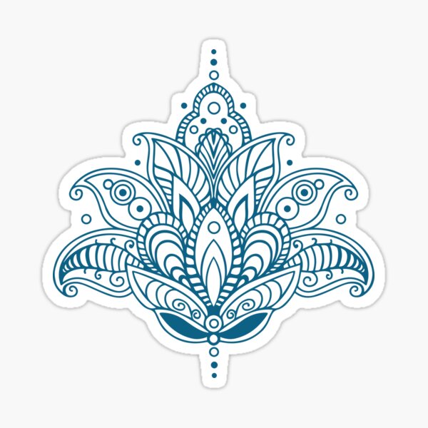 "Blue Lotus Flower" Sticker for Sale by SzafranskiArtur | Redbubble