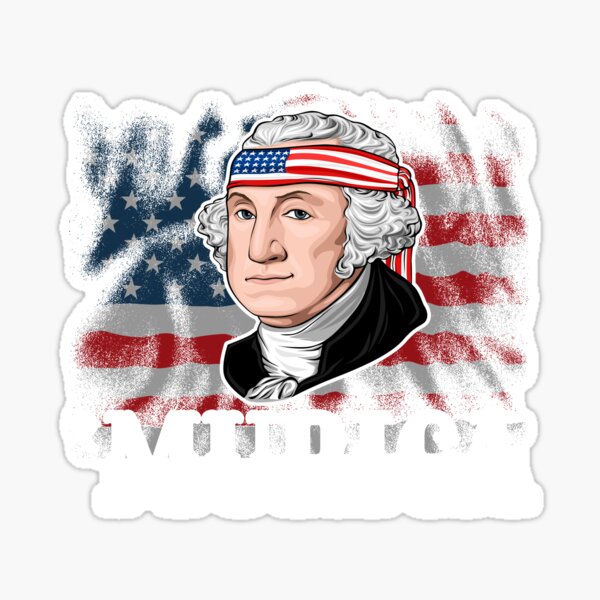 "George Washington President Murica" Sticker for Sale by Bendthetrend ...