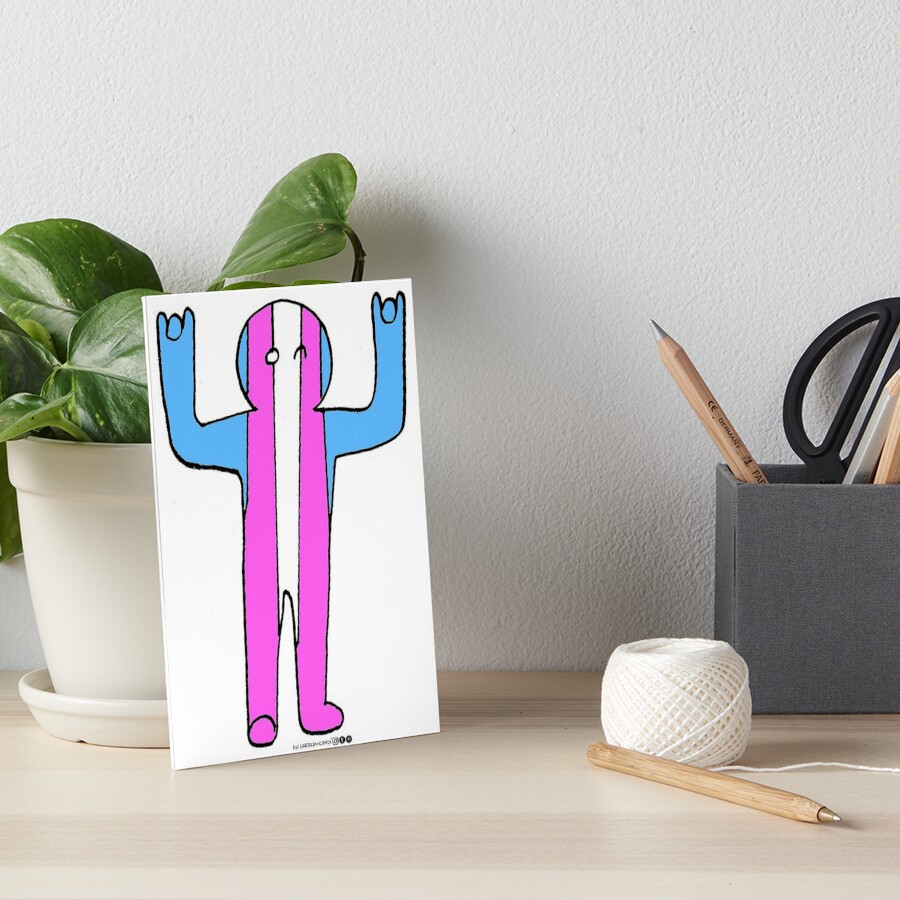"Transgender figure" Art Board Print by LGBTQIACOMIX | Redbubble