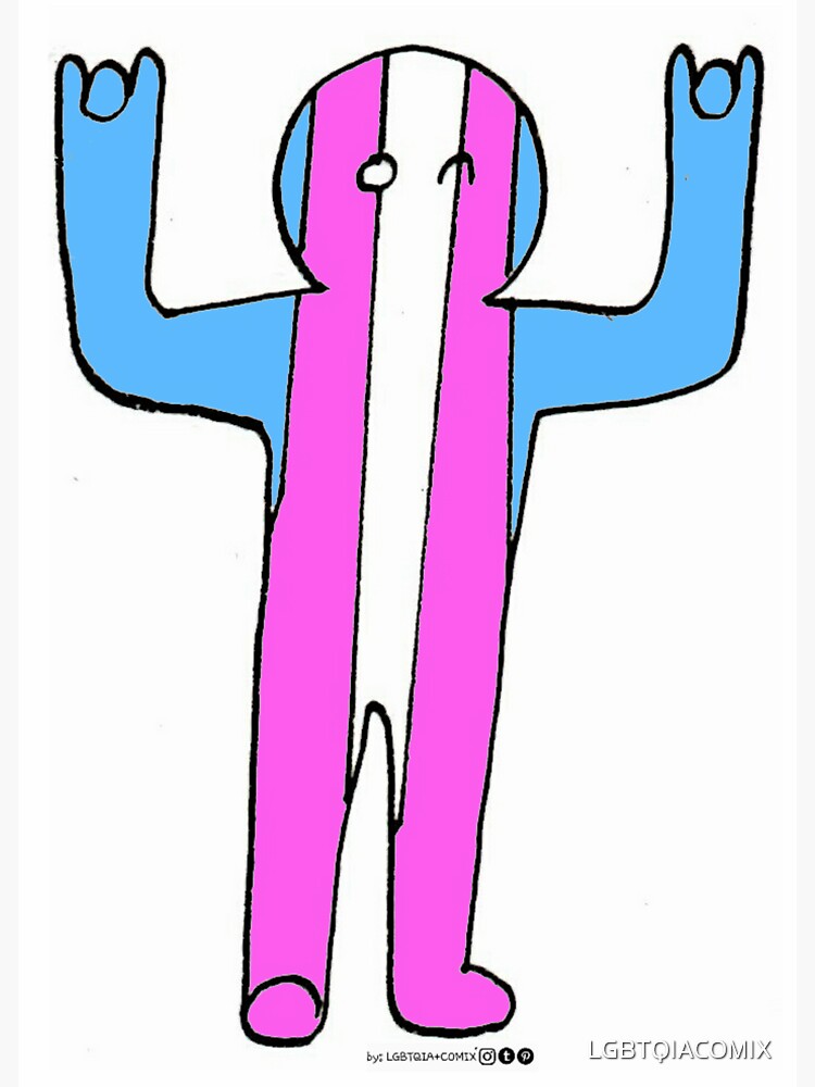 "Transgender figure" Sticker by LGBTQIACOMIX | Redbubble