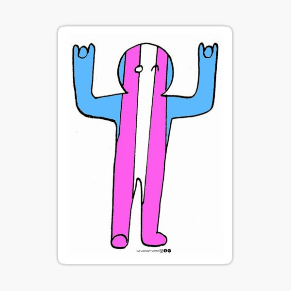 "Transgender figure" Sticker by LGBTQIACOMIX | Redbubble