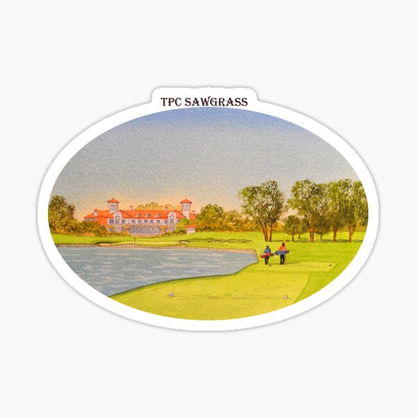 "TPC Sawgrass Golf Course 18th Hole" Sticker for Sale by billholkham ...