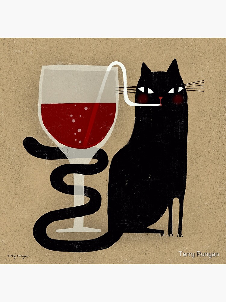 "COCKTAIL CAT" Art Print for Sale by terryrunyan | Redbubble