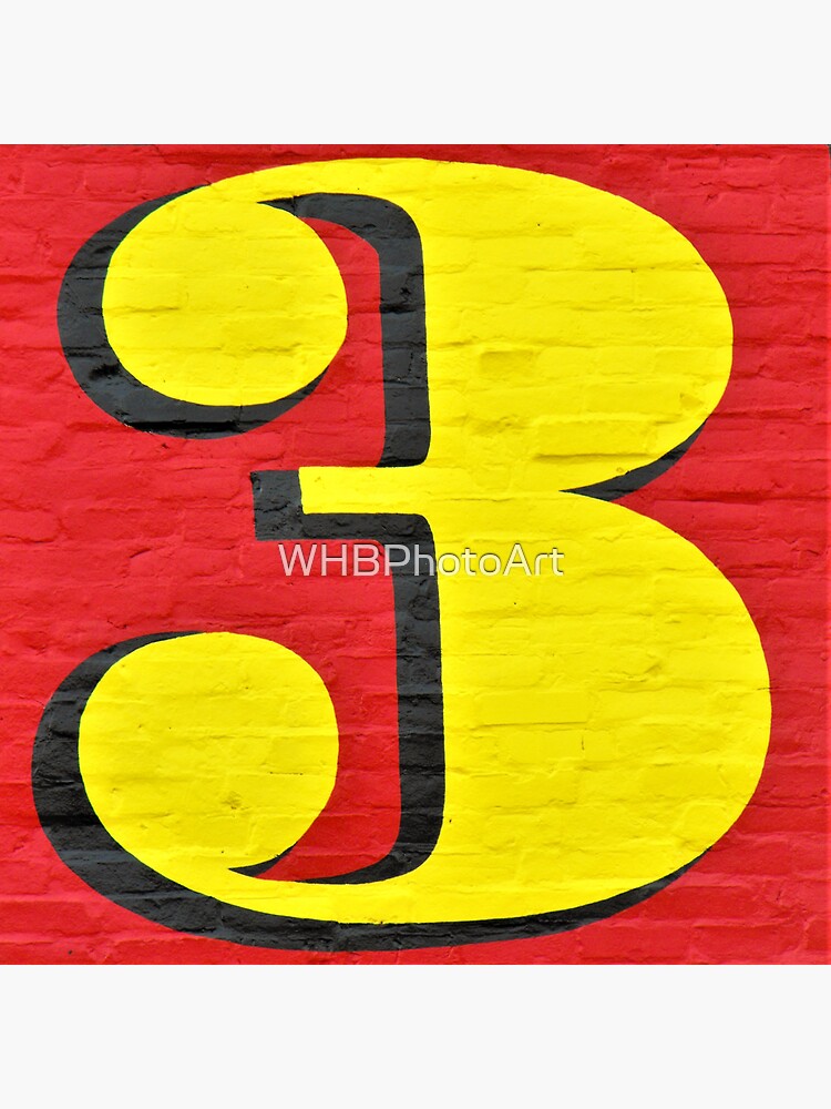 "Number 3 Numeric Color Building Ad Photography" Sticker for Sale by ...