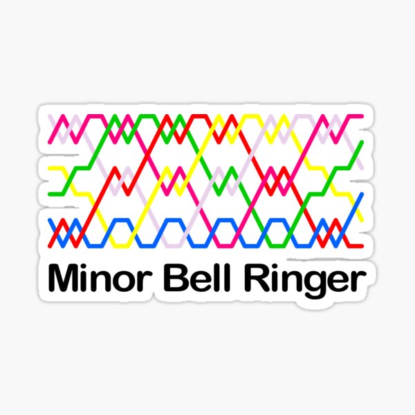 "Bell Ringer Kent Treble Bob Minor ringing method" Sticker for Sale by ...