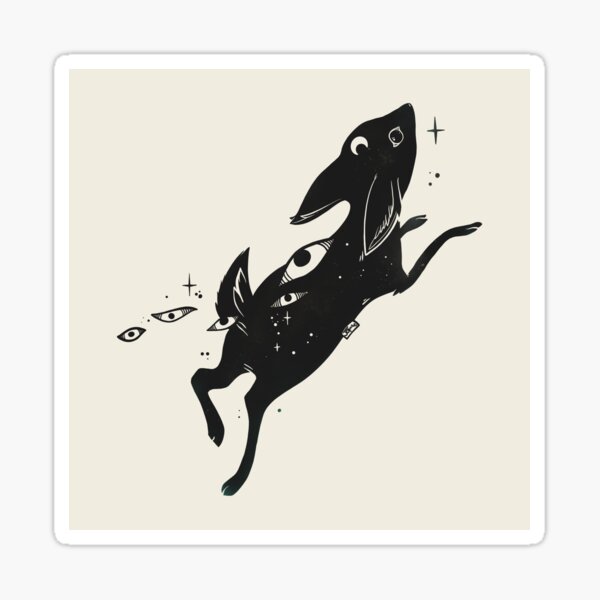 "Cute Space Bunny Rabbit With Stars And Eyes" Sticker for Sale by ...