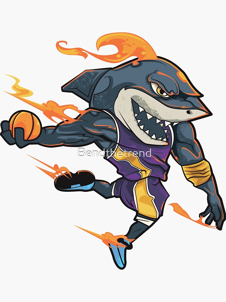 "Basketball Shark Week" Sticker for Sale by Bendthetrend | Redbubble