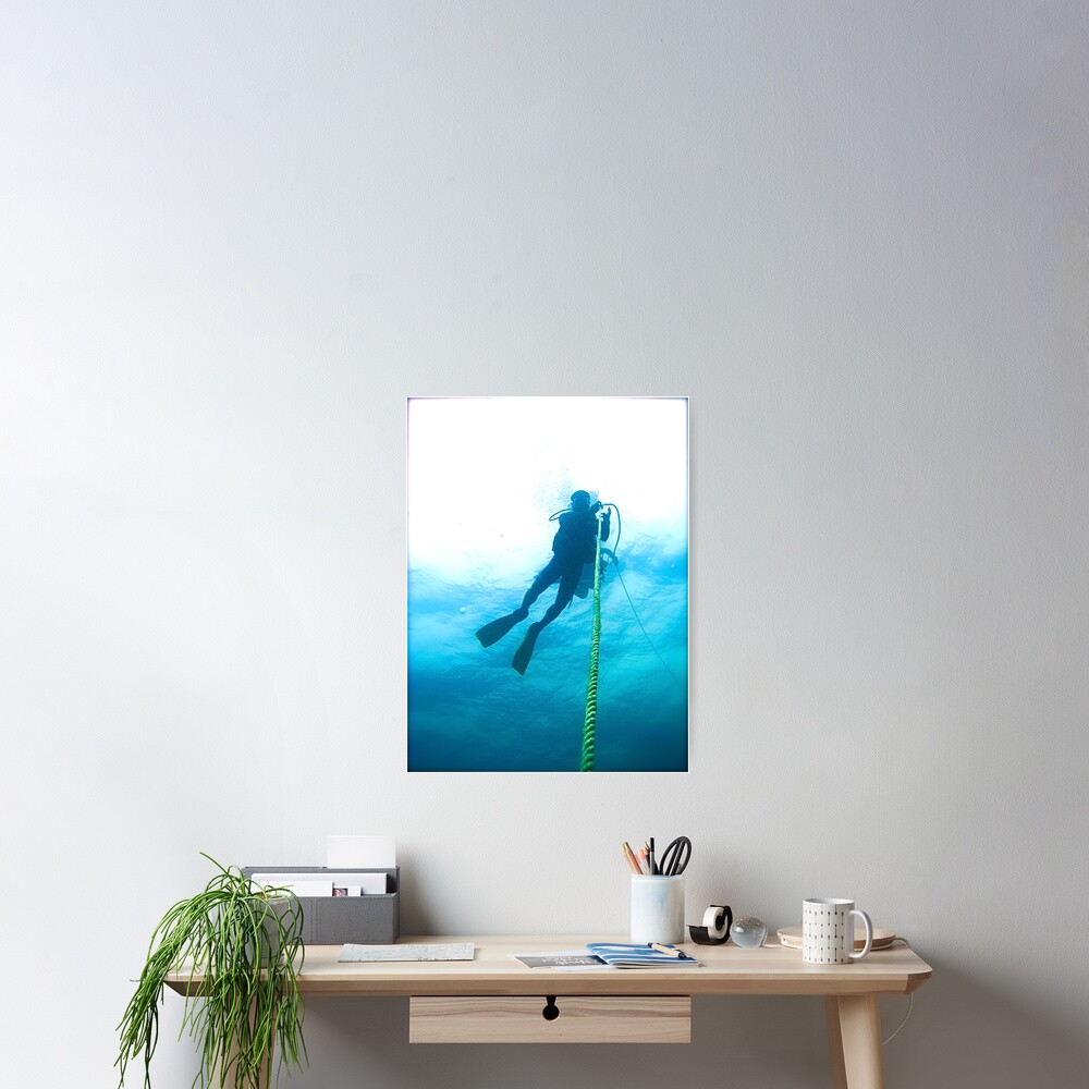 "Deco Stop Diver!" Poster for Sale by dumbodancer | Redbubble