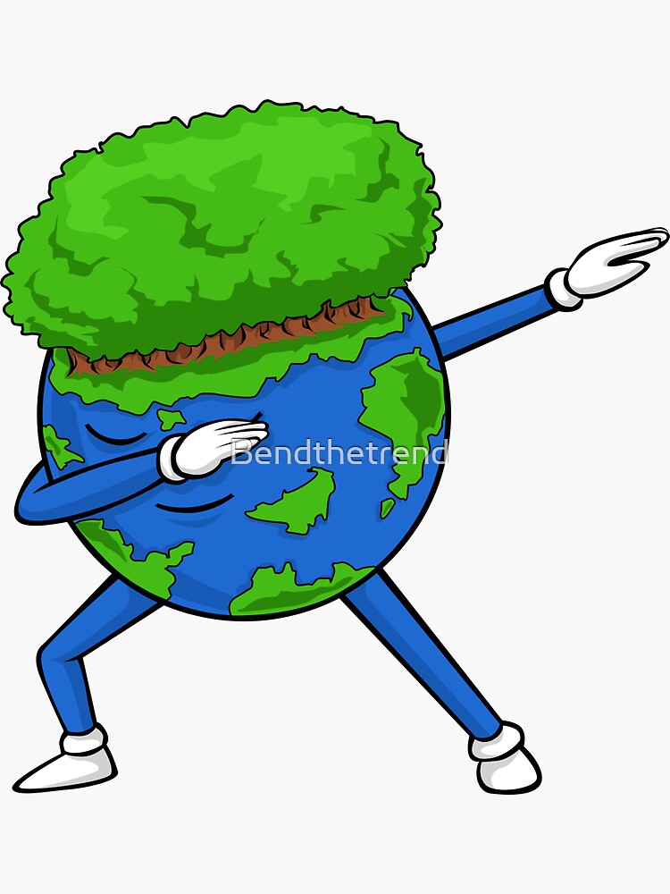 "Happy Earth Day - Funny Dabbing Earth" Sticker for Sale by ...