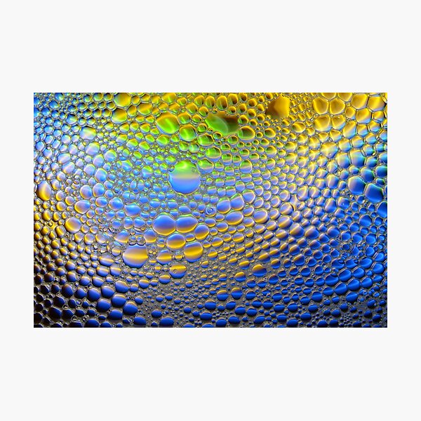 Lámina fotográfica «Burbujas coloridas - Experimento de larga ...
