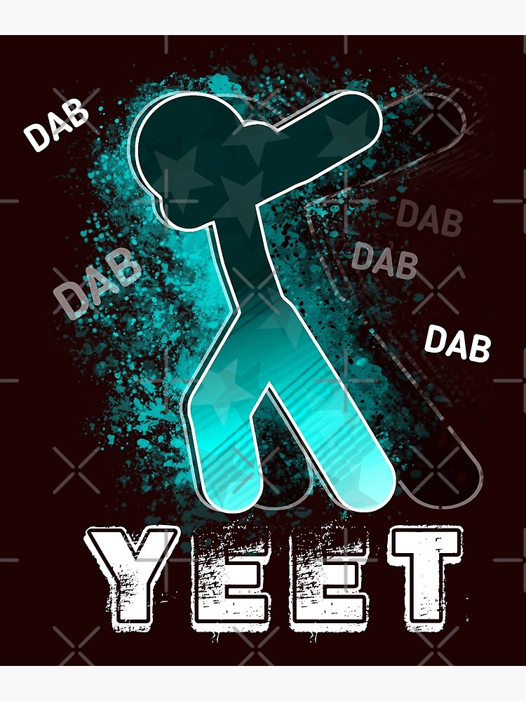 Póster «Yeet Dab Stickman Stars gráfico de moda - azul claro» de ...