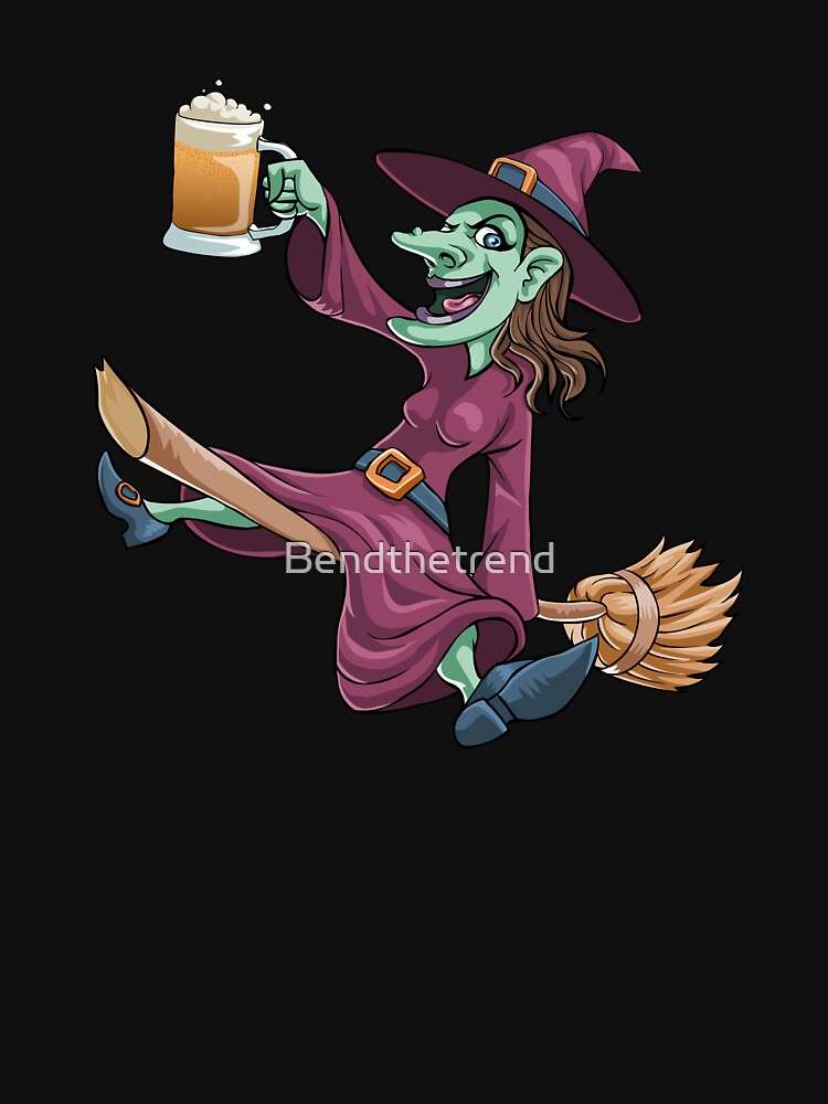 "Drunk Witch Halloween" T-shirt by Bendthetrend | Redbubble