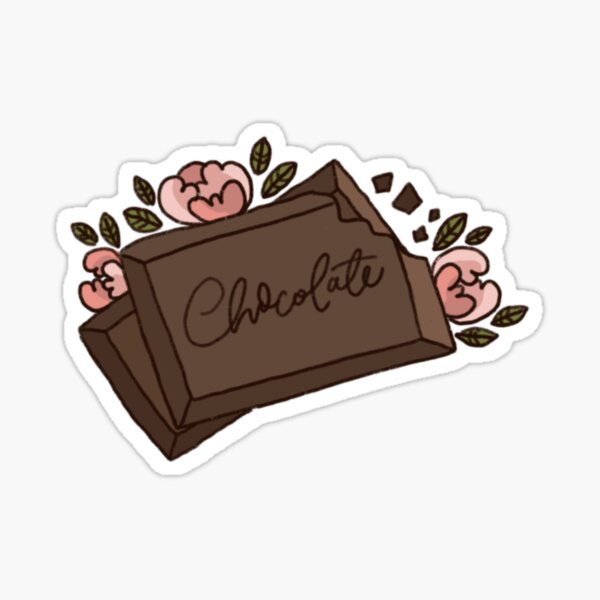 "Chocolate Bar" Sticker for Sale by sarahcordial | Redbubble