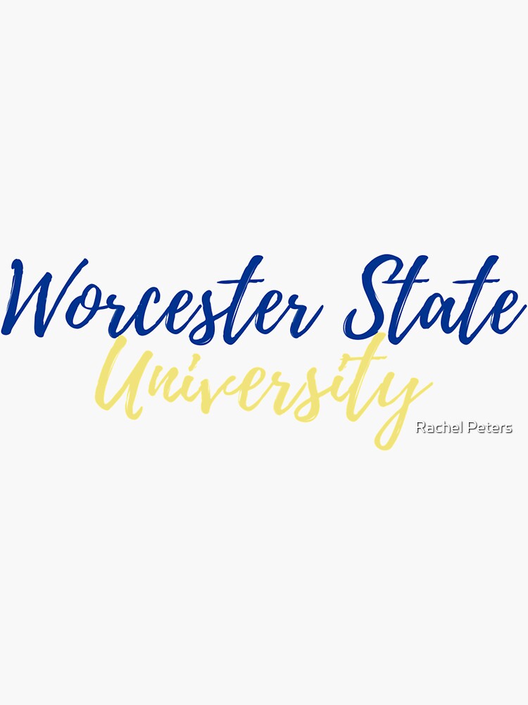 "Worcester State University" Sticker for Sale by rachpetes | Redbubble