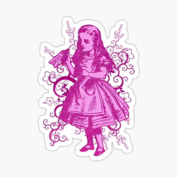 "Pink Alice (In Wonderland)" Sticker for Sale by incognitagal | Redbubble
