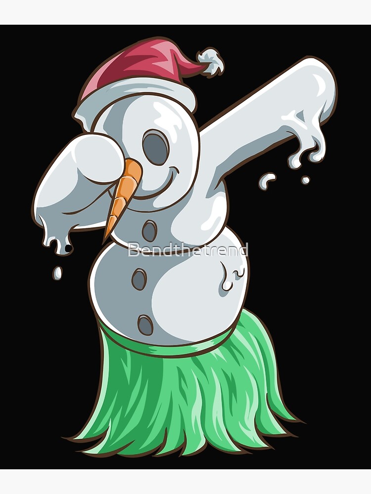 "Snowman Dab Christmas In July" Poster for Sale by Bendthetrend | Redbubble