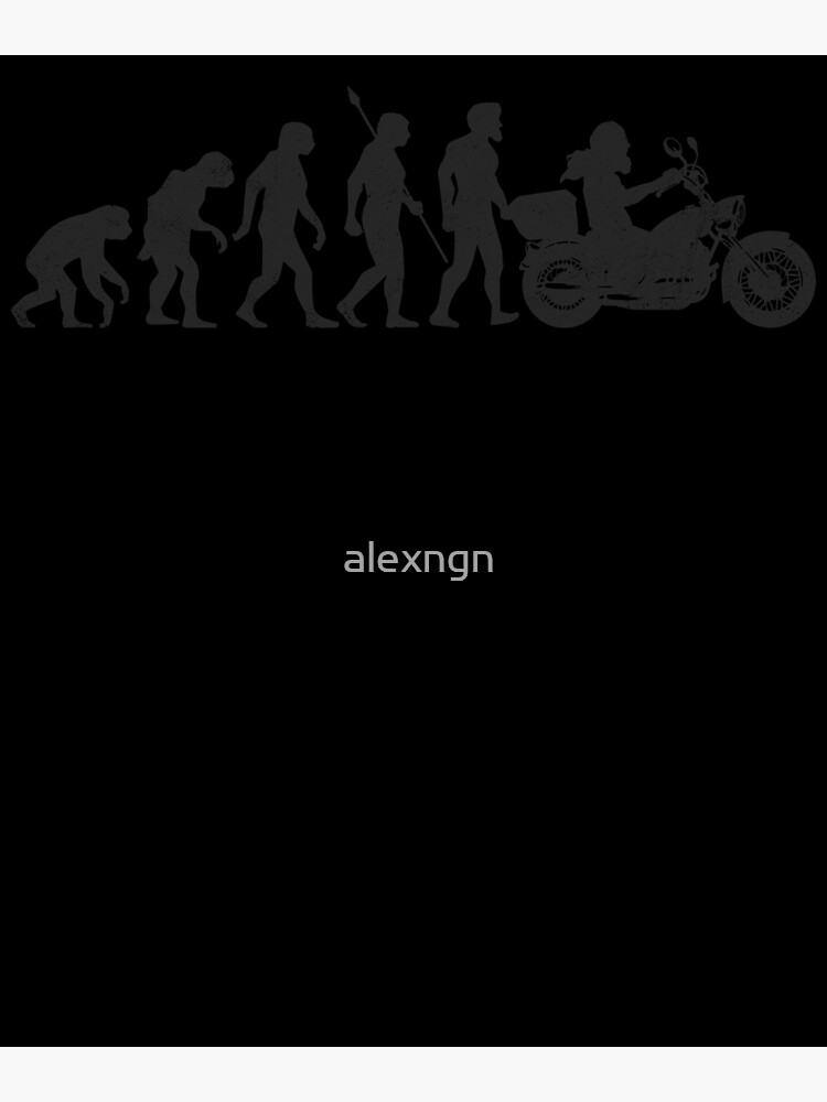 "Biker Motorcyclist Motorcycle Evolution" Poster for Sale by alexngn ...