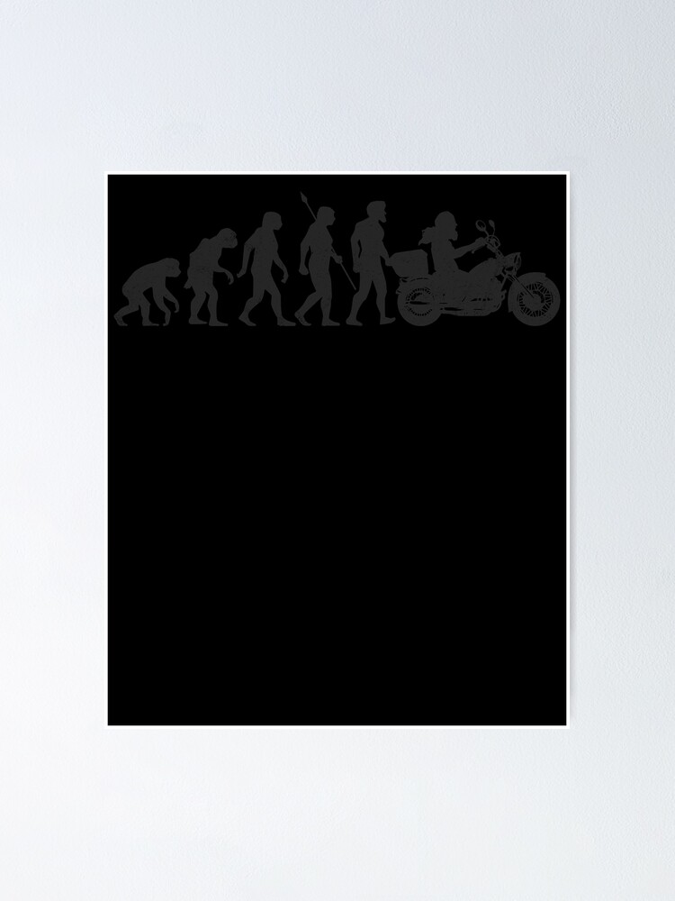 "Biker Motorcyclist Motorcycle Evolution" Poster for Sale by alexngn ...