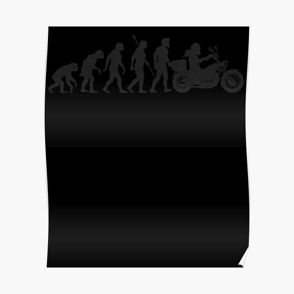 "Biker Motorcyclist Motorcycle Evolution" Poster for Sale by alexngn ...