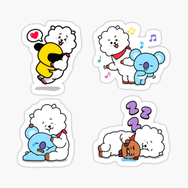 "RJ and Friends" Sticker for Sale by tiffanyyen | Redbubble