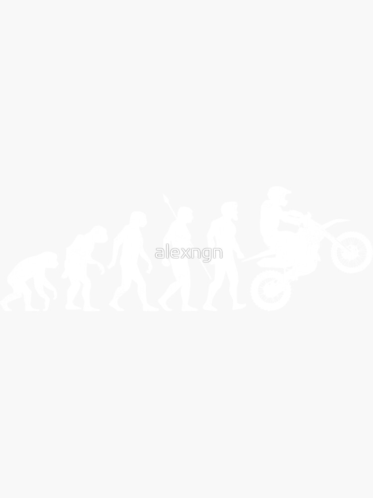 "Biker Motorcyclist Motorcycle Evolution" Sticker for Sale by alexngn ...