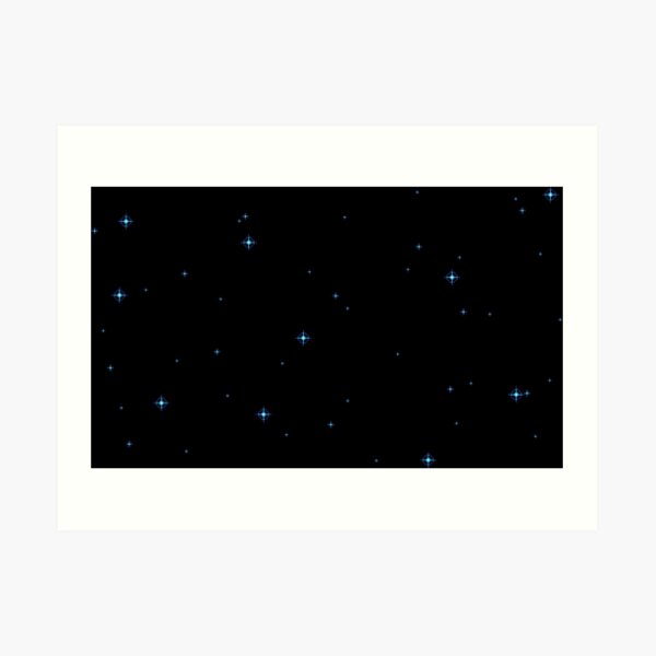 "Pixel Starfield" Art Print by Necro-Skeletal | Redbubble