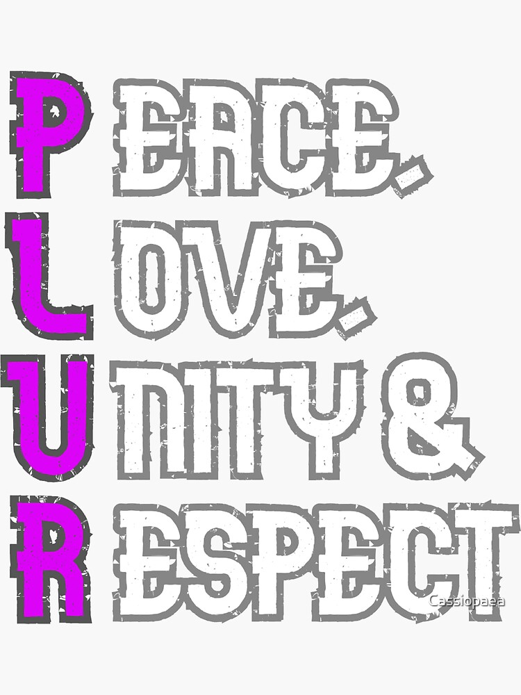 "Peace Love Unity Respect PURPLE" Sticker for Sale by Cassiopaea ...