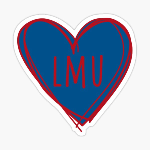 "LMU Heart (Old Colors)" Sticker by amenegrete | Redbubble