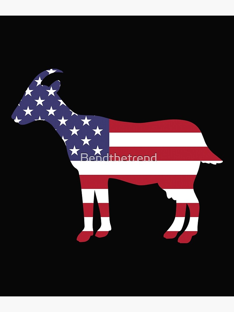 "American Flag Goat" Poster for Sale by Bendthetrend | Redbubble