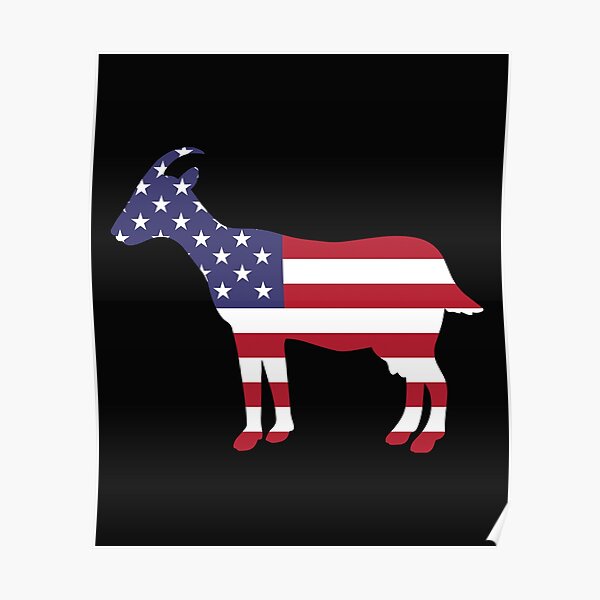 "American Flag Goat" Poster for Sale by Bendthetrend | Redbubble