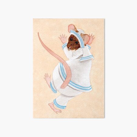 "Jigging Sailor Mouse" Art Board Print by AuntieBetty | Redbubble