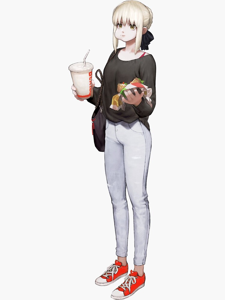 "saber alter" Sticker for Sale by chickenmaid | Redbubble