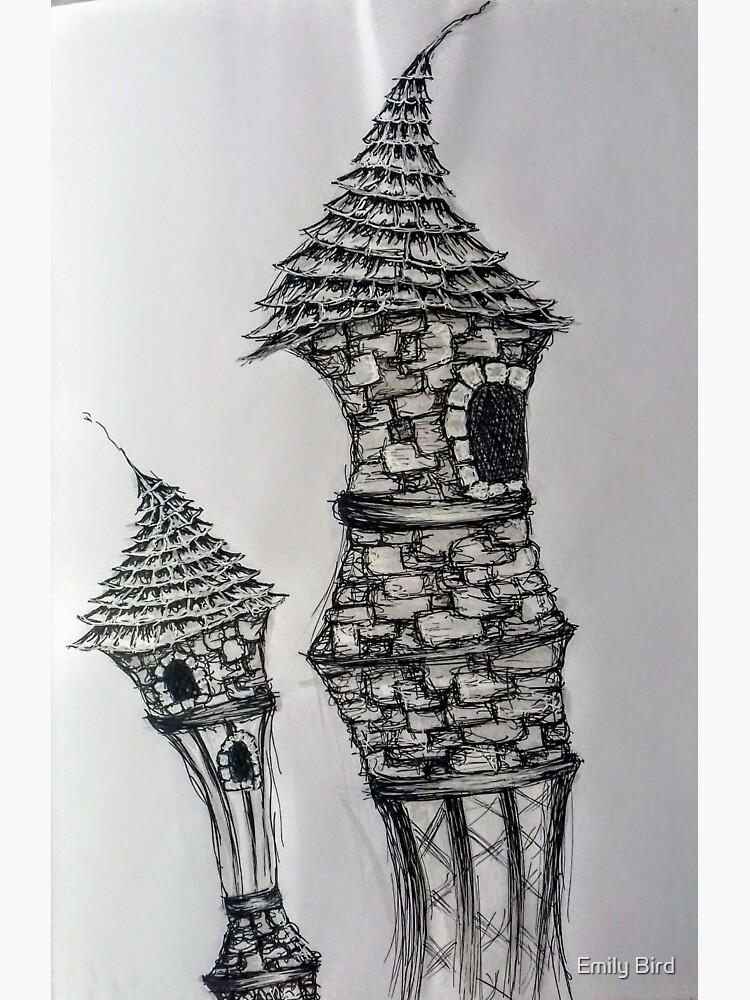 "Fantasy towers" Sticker by XBlueMushroomX | Redbubble