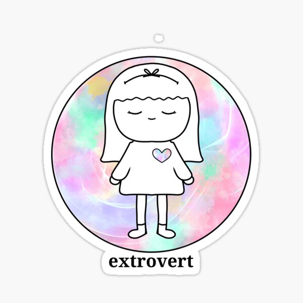 "Extrovert Girl" Sticker for Sale by Lunilume | Redbubble